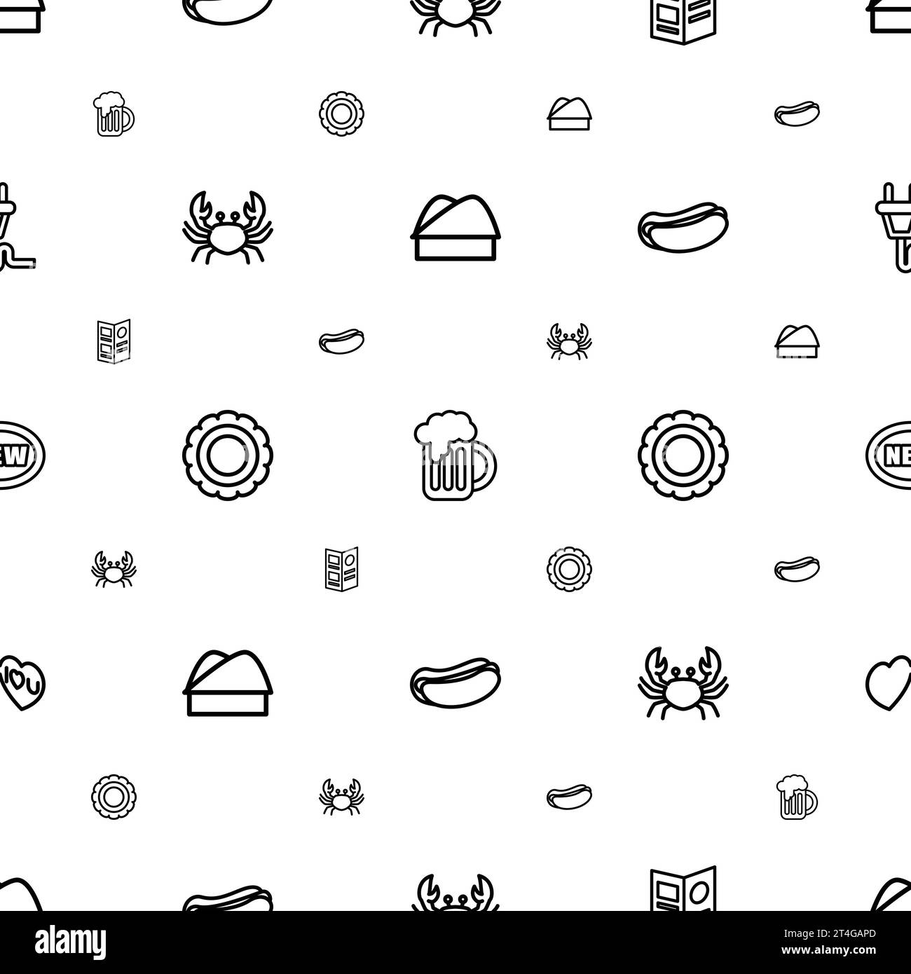 Label icons pattern seamless white background Vector Image Stock Vector ...