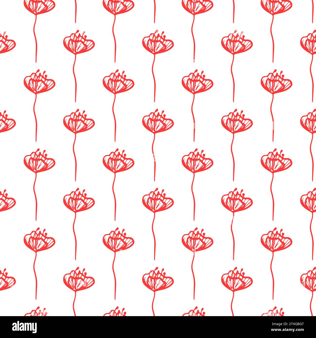 Poppy Flower Seamless Pattern Stock Vector Image & Art - Alamy