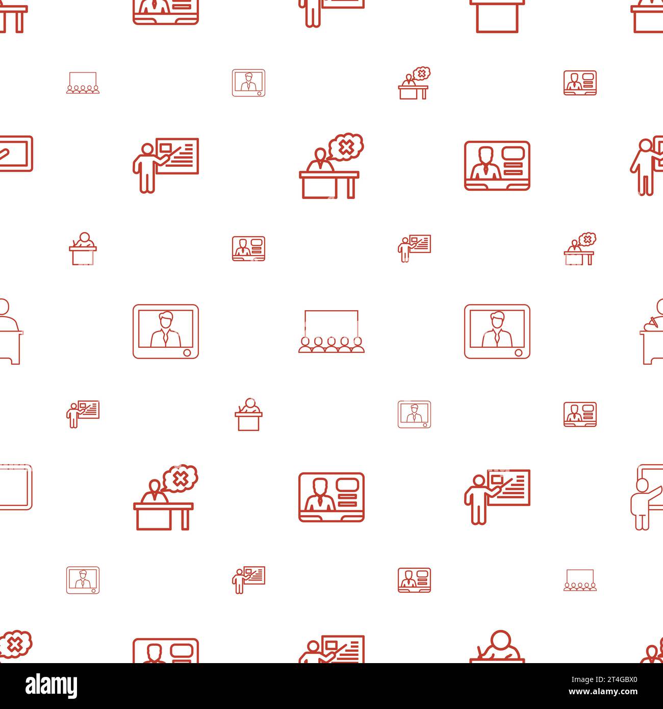 Lecture icons pattern seamless white background Vector Image Stock ...