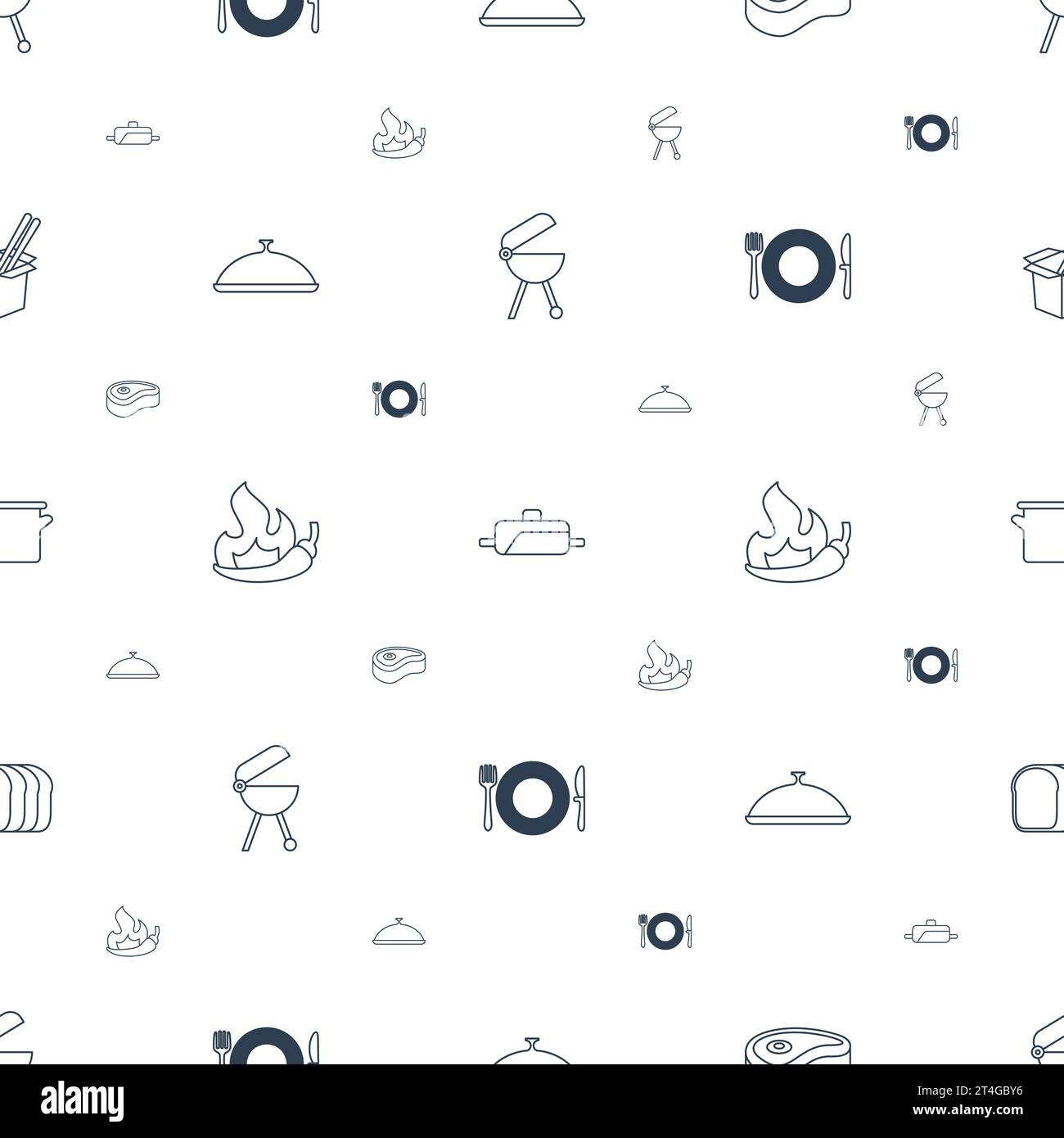 Cook icons pattern seamless white background Vector Image Stock Vector ...