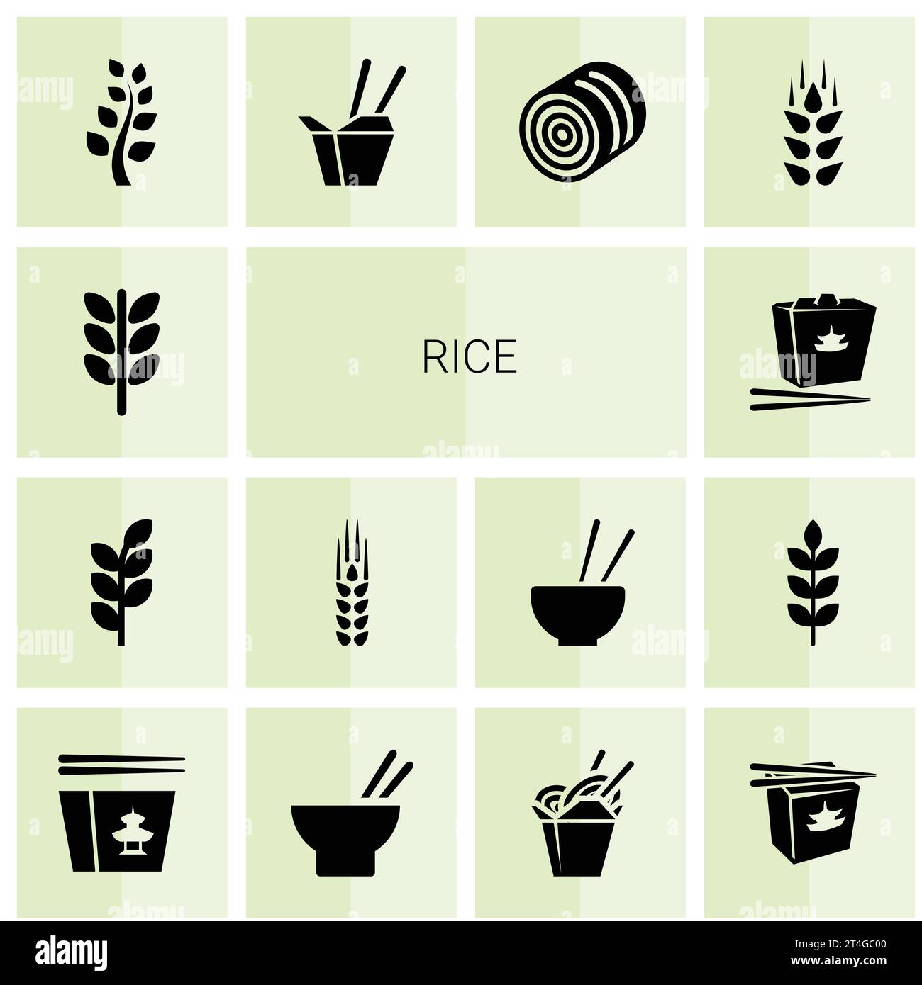 Rice plant image Stock Vector Images - Alamy