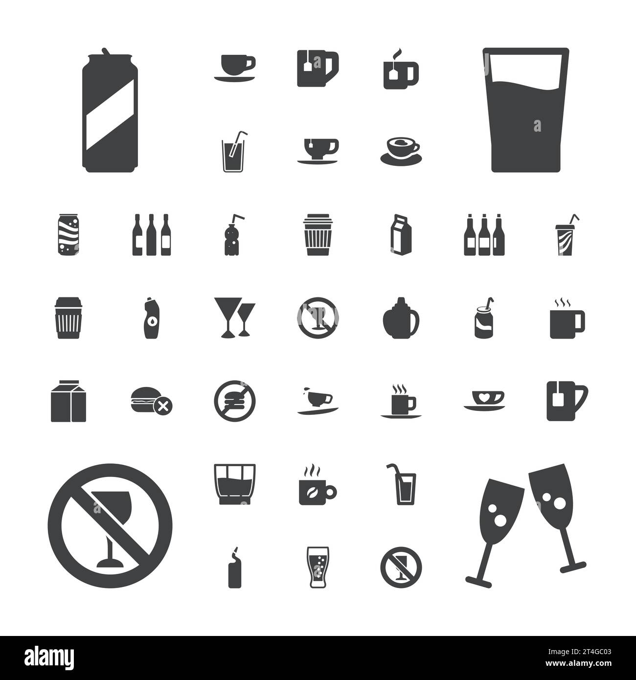 Beverage icons Royalty Free Vector Image Stock Vector Image & Art - Alamy
