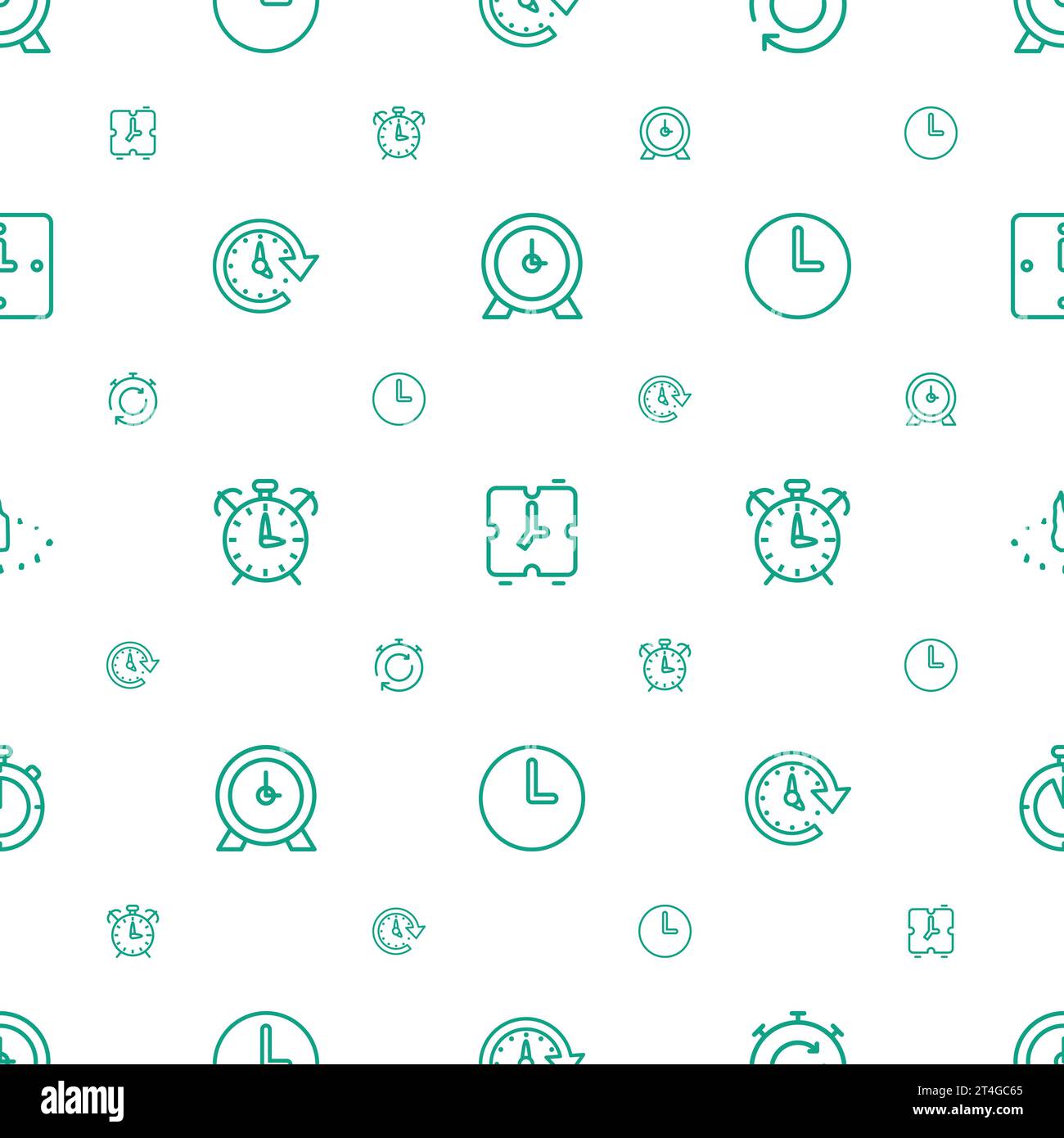 Hour icons pattern seamless white background Vector Image Stock Vector ...