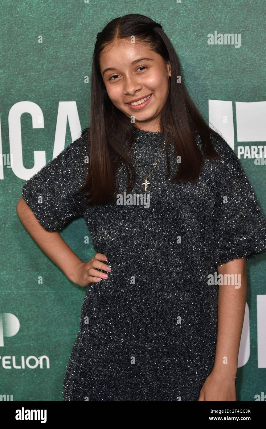 Mia Fernanda Solis arrives at the premiere of "Radical" on Monday, Oct. 30, 2023 at Regency ...