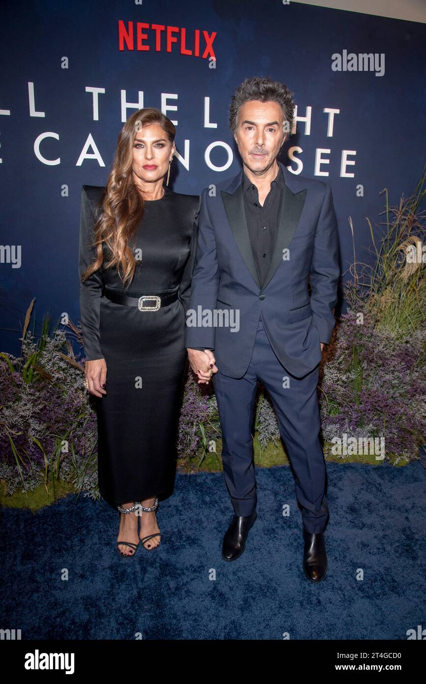 New York, United States. 30th Oct, 2023. Serena Levy and Shawn Levy ...