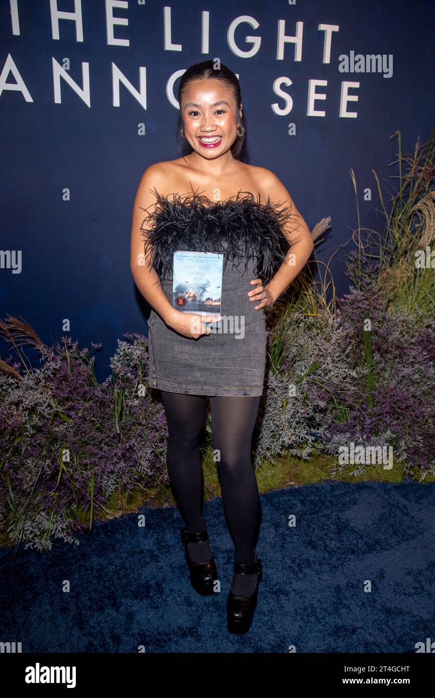 New York, United States. 30th Oct, 2023. Nadia Bilodeau attends Netflix ...