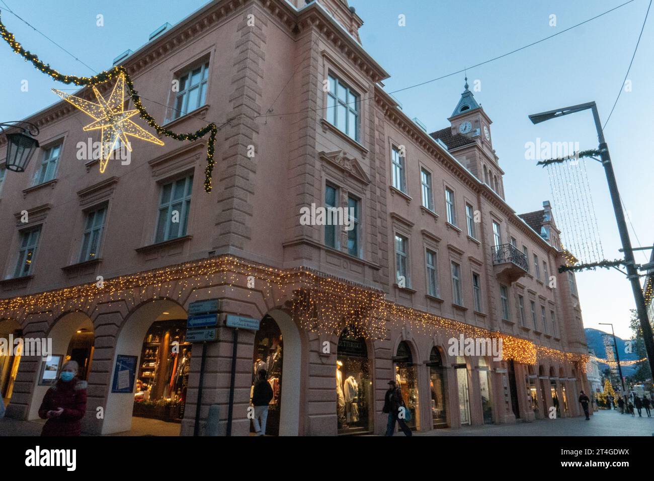 Merano city center sightseen photo Stock Photo - Alamy