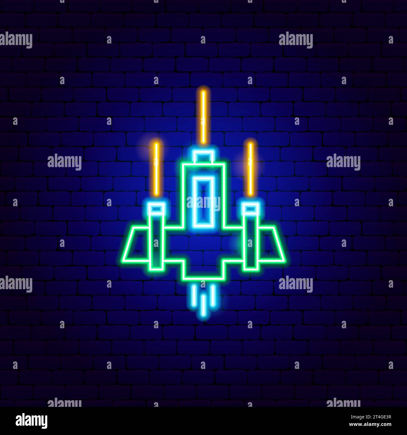 Space Shuttle Neon Sign Stock Vector Image & Art - Alamy