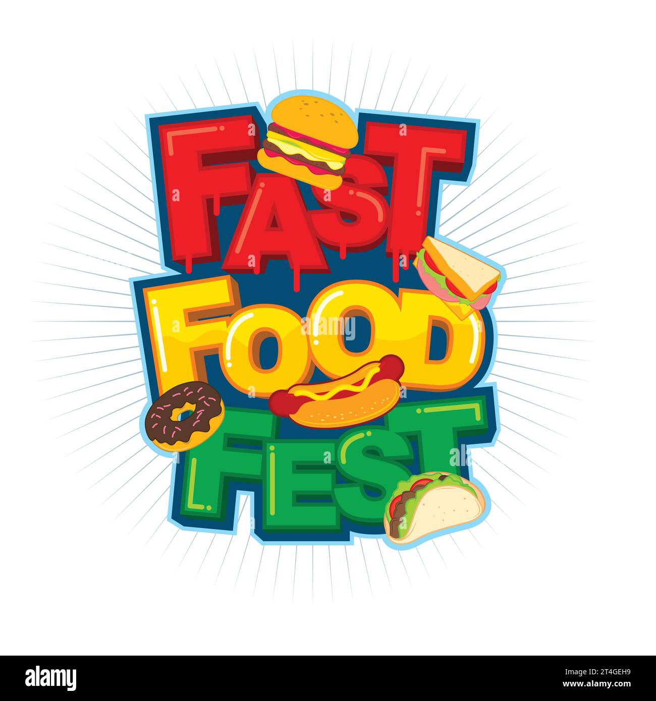 Food america street sign Stock Vector Images - Alamy