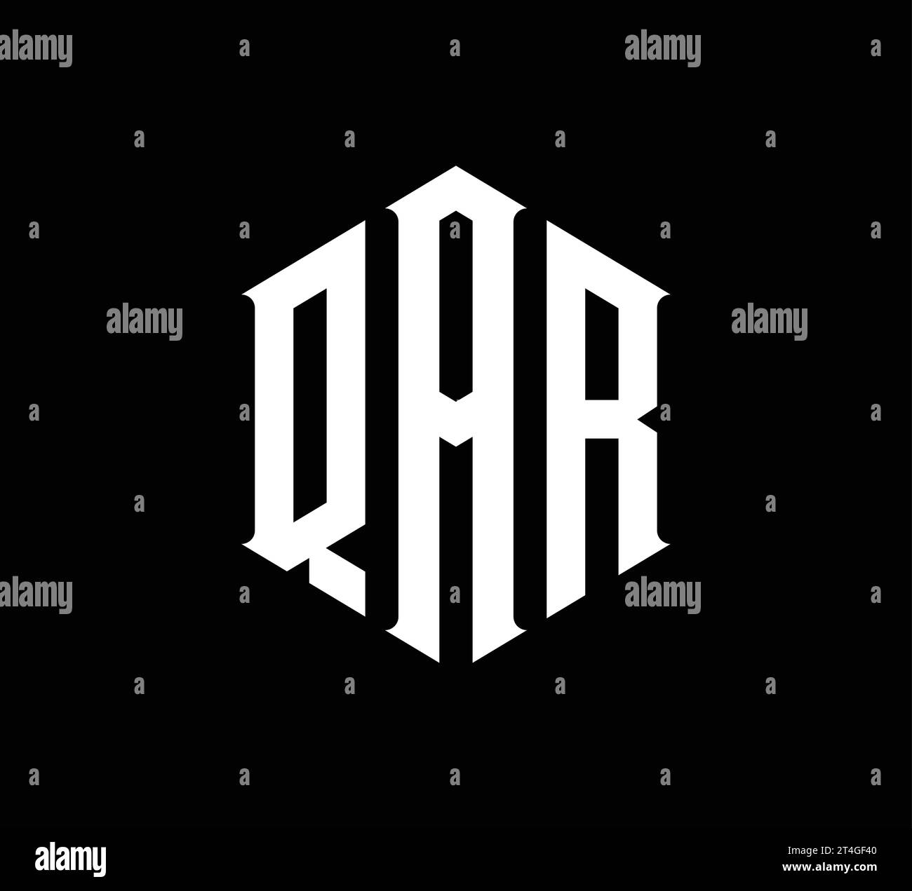 Creative modern monogram qar initial based letter Vector Image Stock ...