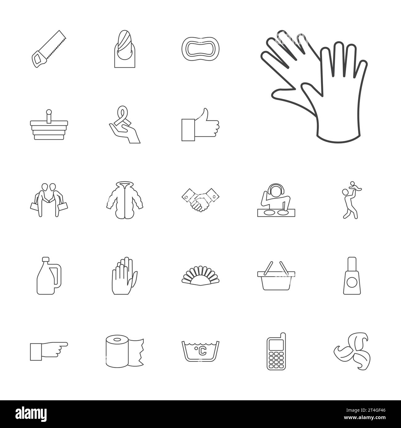 Gloves handshake Stock Vector Images - Alamy