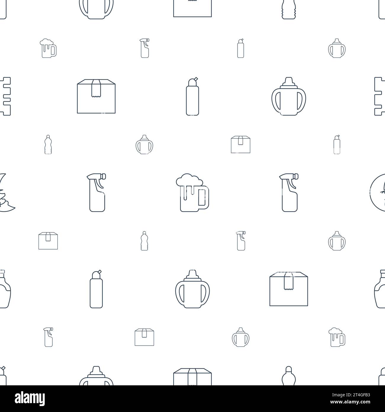 Full icons pattern seamless white background Vector Image Stock Vector ...