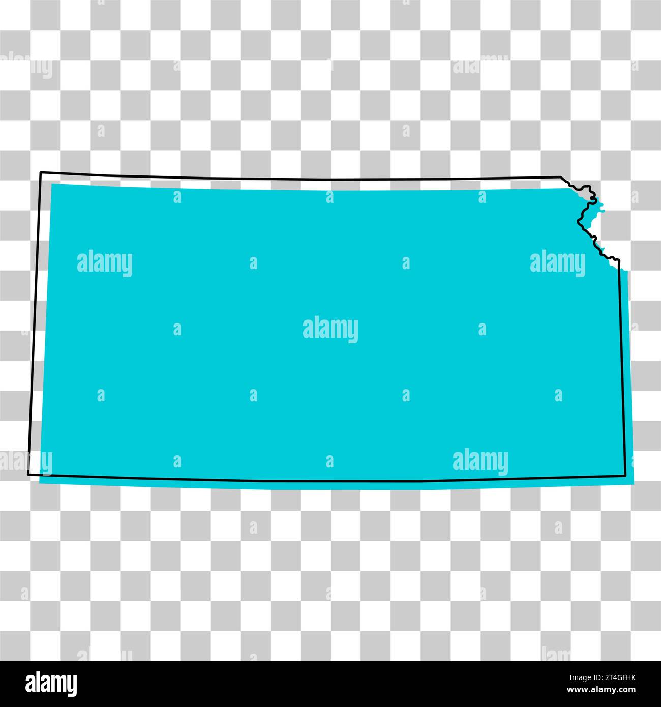 Kansas map shape, united states of america. Flat concept icon symbol ...