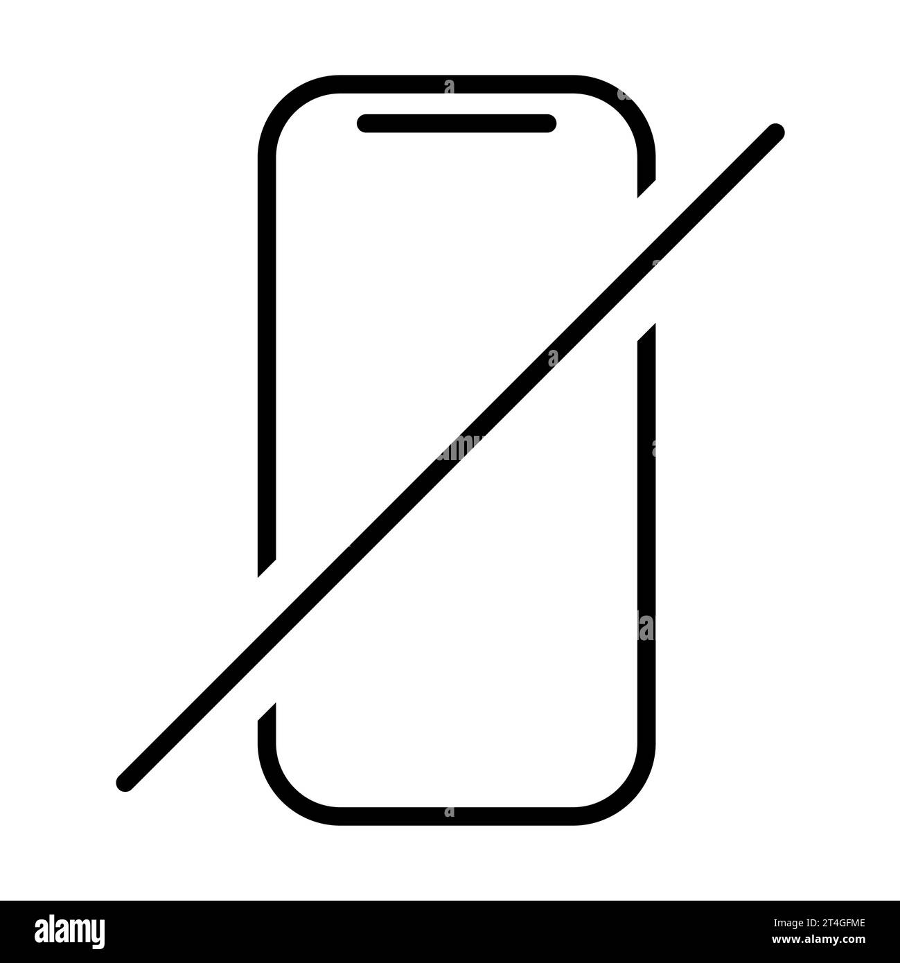 Mobile forbidden icon, no use phone sign, ban smartphone label vector ...