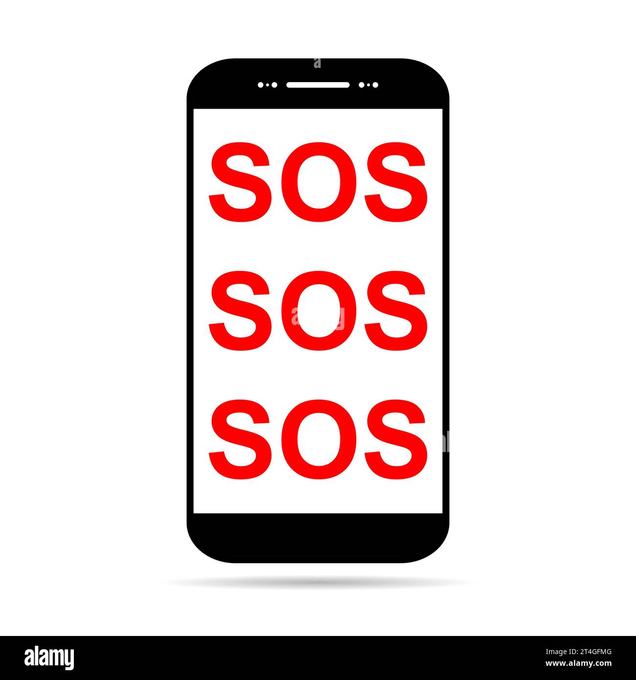 SOS help shadow icon, safety support alert design, save vector ...