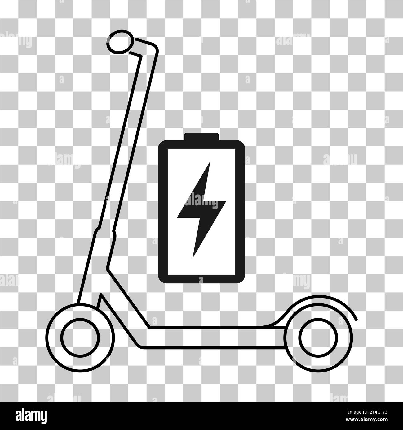 Electric scooter icon, urban flat eco friendly transport, vehicle ...