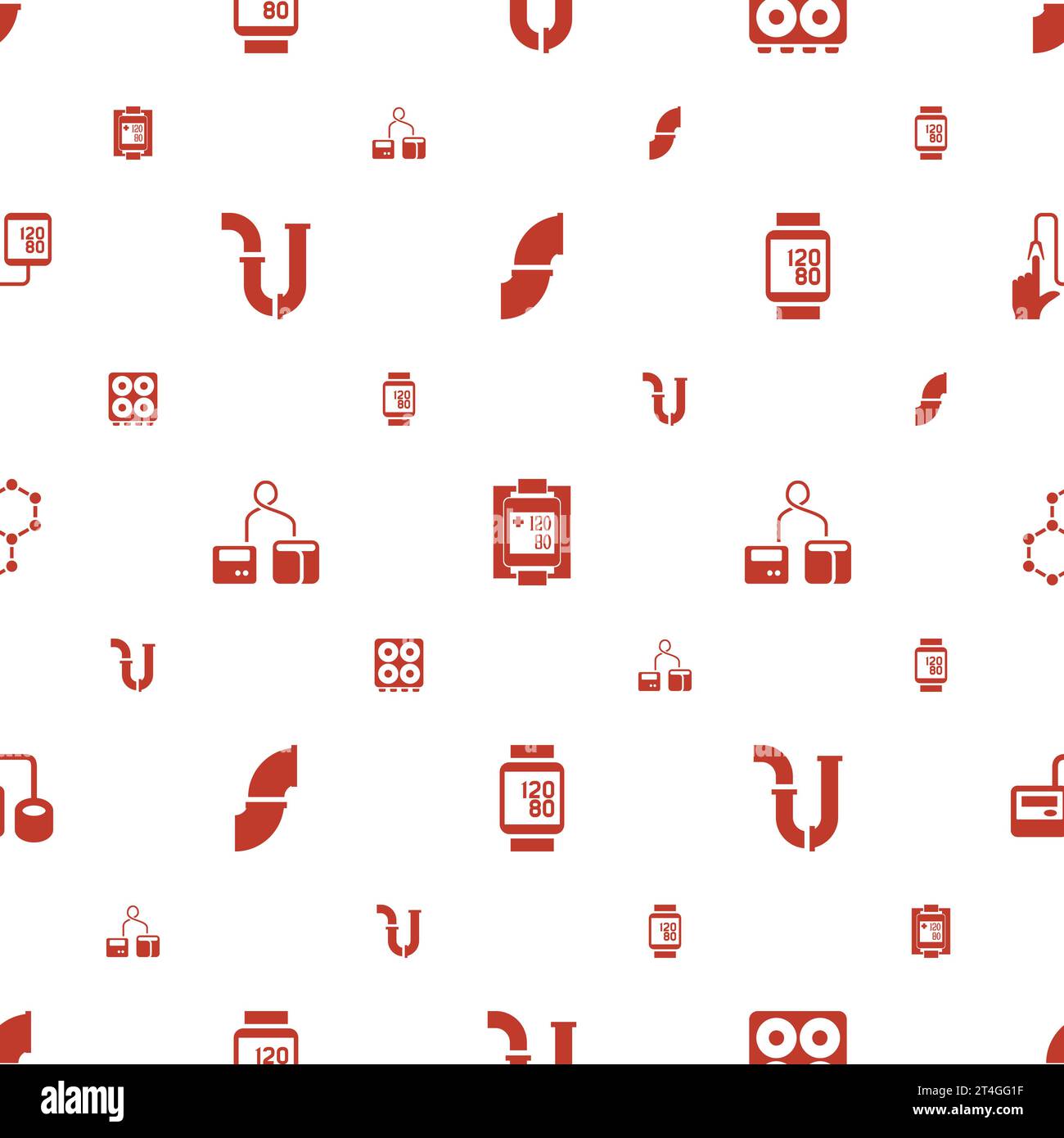 Pressure icons pattern seamless white background Vector Image Stock ...