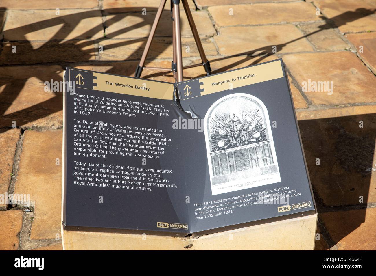 Tower of London The Waterloo battery of captured French cannons from ...