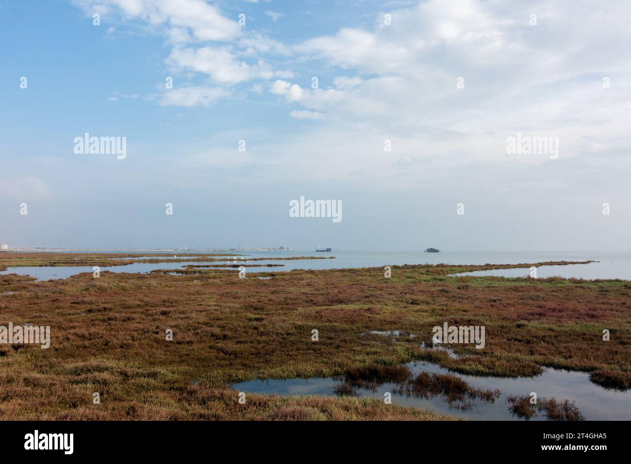 Beautiful scenery in the delta of Gallikos river, Kalochori, Greece, a ...