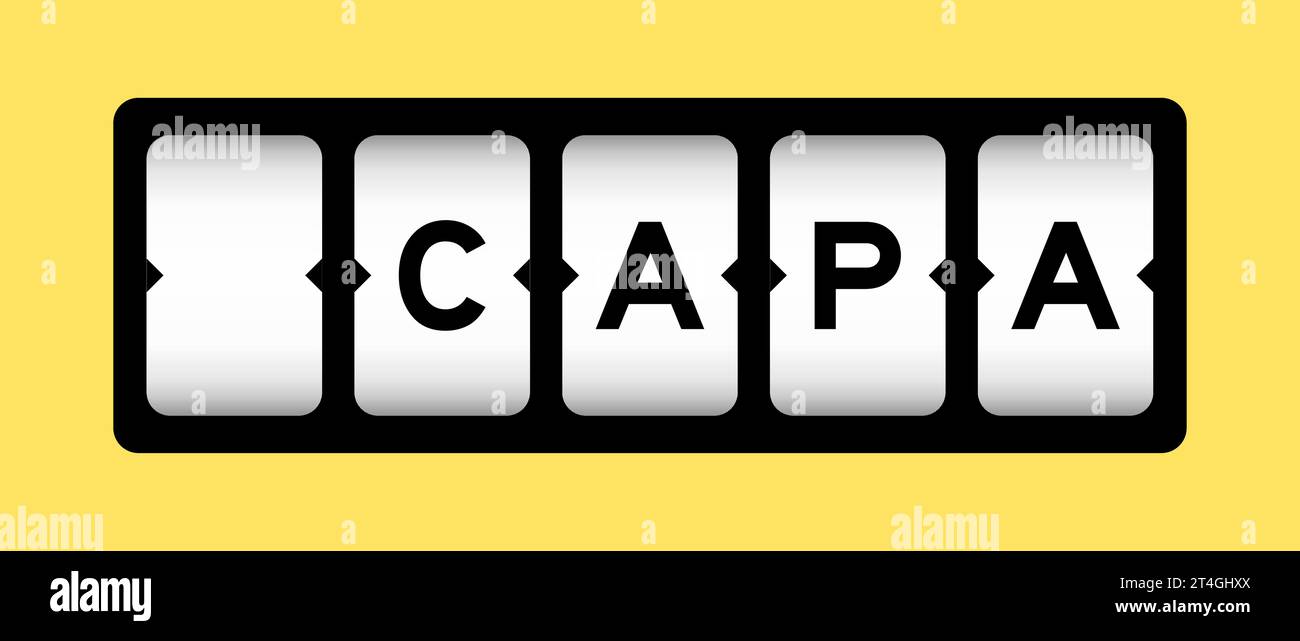 Black color in word CAPA (abbreviation of corrective action and ...