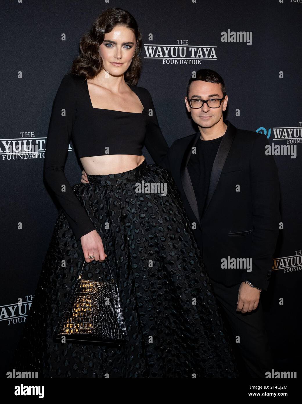 New York, USA. 24th Oct, 2023. Daphne Velghe and Christian Siriano ...