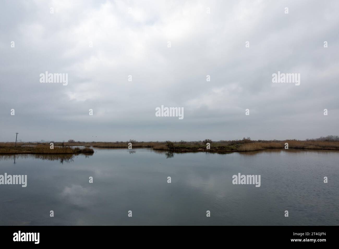 Beautiful scenery in the delta of Gallikos river, Kalochori, Greece, a ...