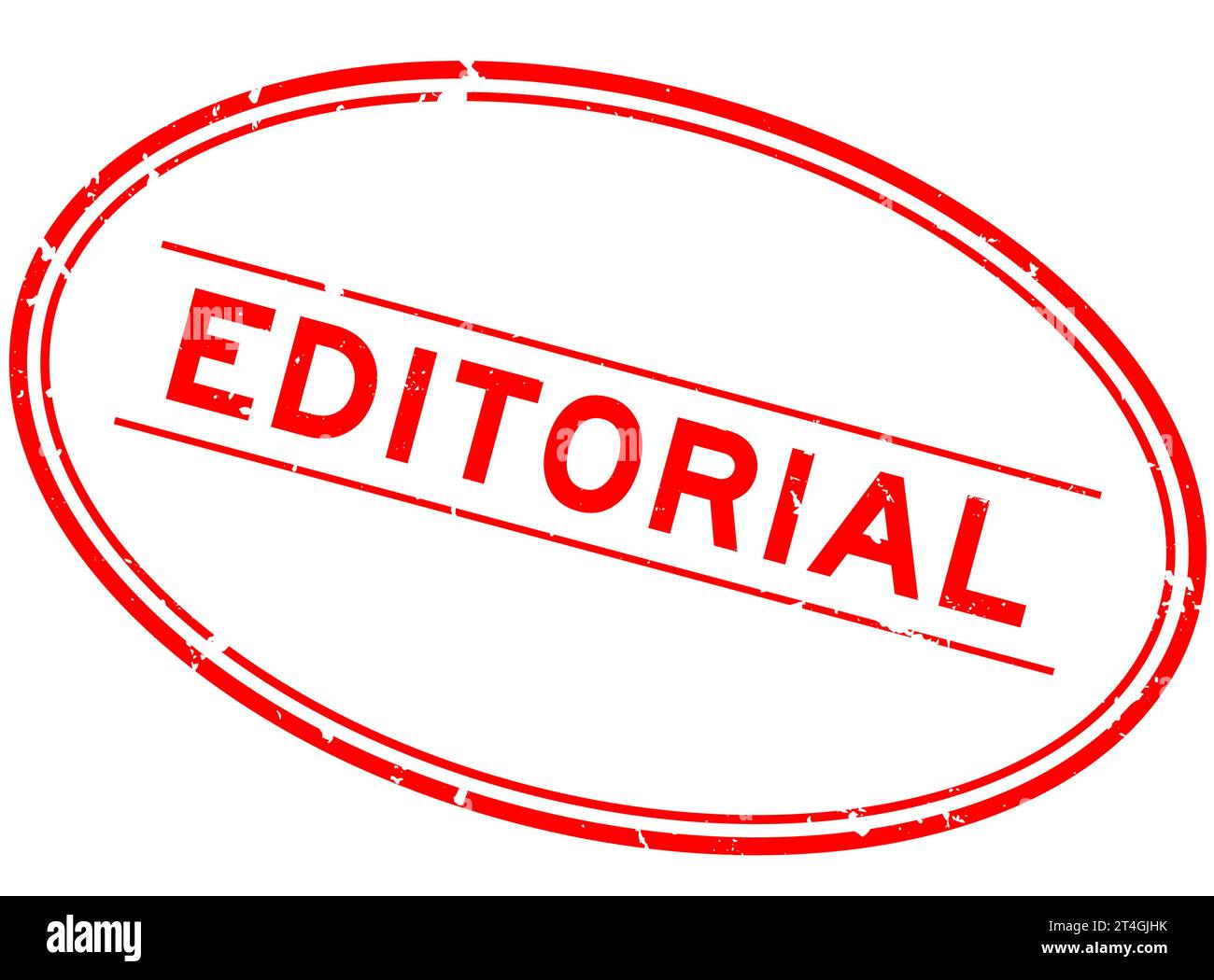 Grunge red editorial word oval rubber stamp in white background Stock ...