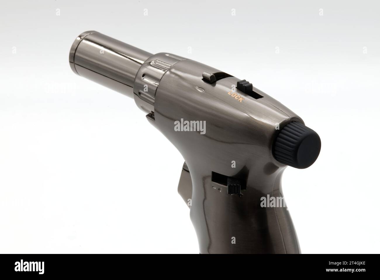 Flamethrower for kitchen isolated on white background Stock Photo - Alamy