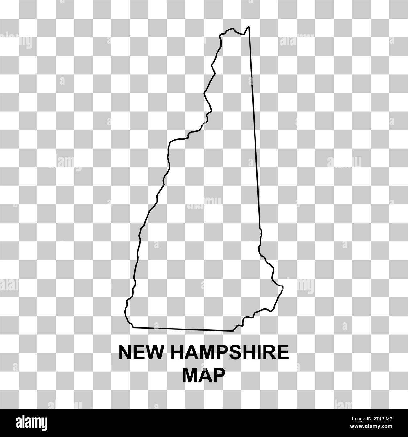New Hampshire map, united states of america. Flat concept icon symbol ...