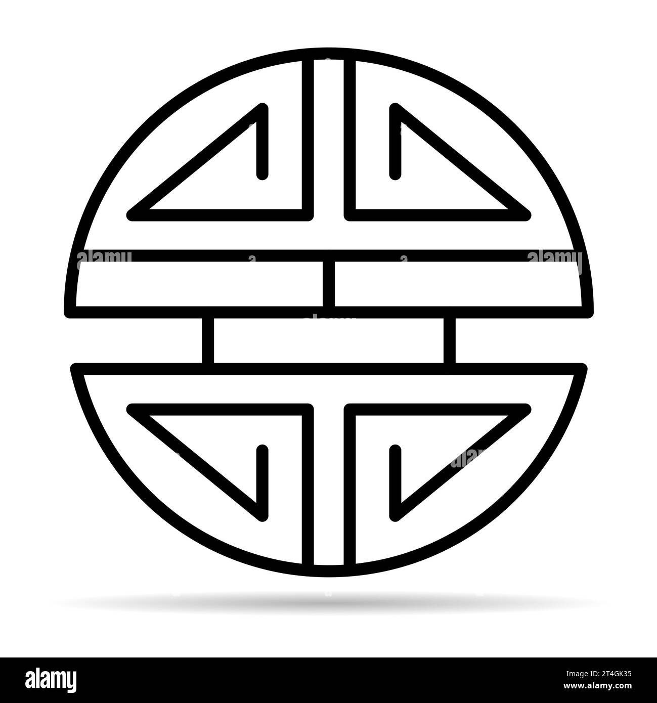 Traditional shou shadow icon, spiritual isolated shu flat symbol, asian ...