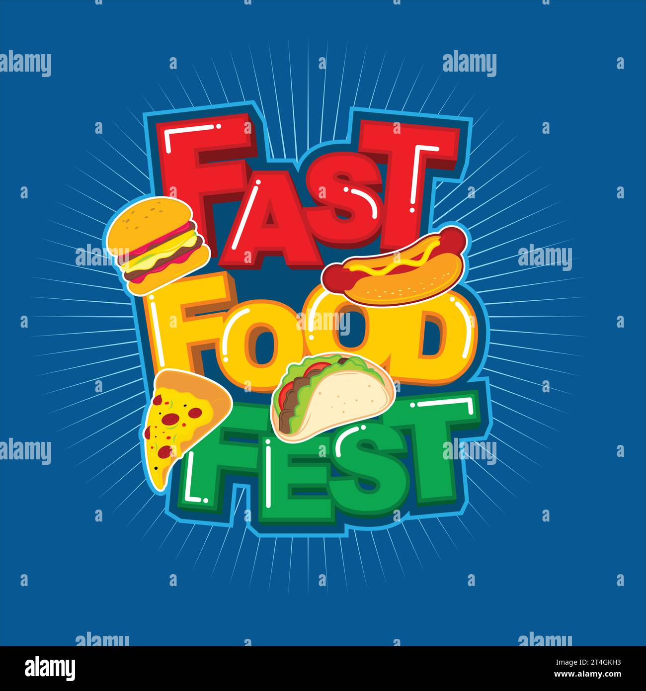 Food america street sign Stock Vector Images - Alamy