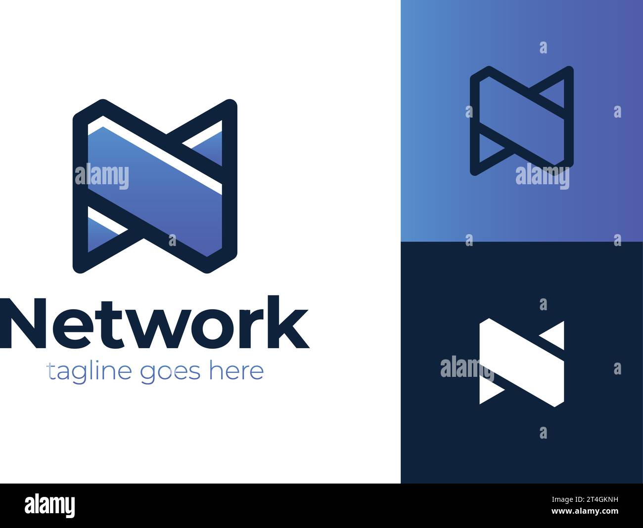 Network n logo simple modern letter design Vector Image Stock Vector ...