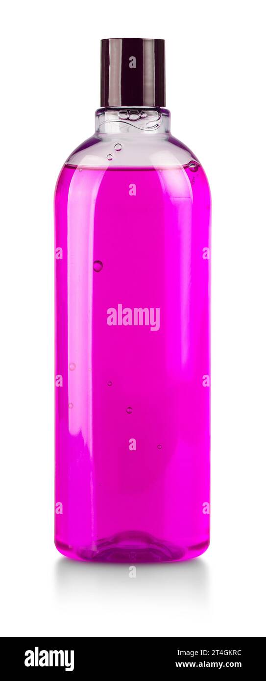 The colored Shampoo bottle on a white background with clipping path ...