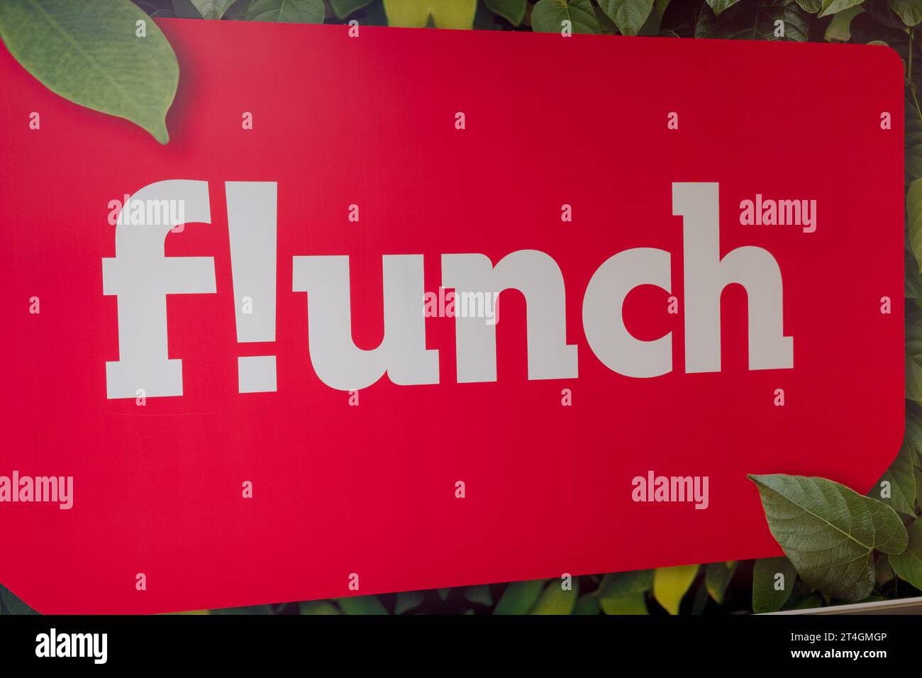 Bordeaux , France - 10 19 2023 : flunch logo brand on entrance french ...