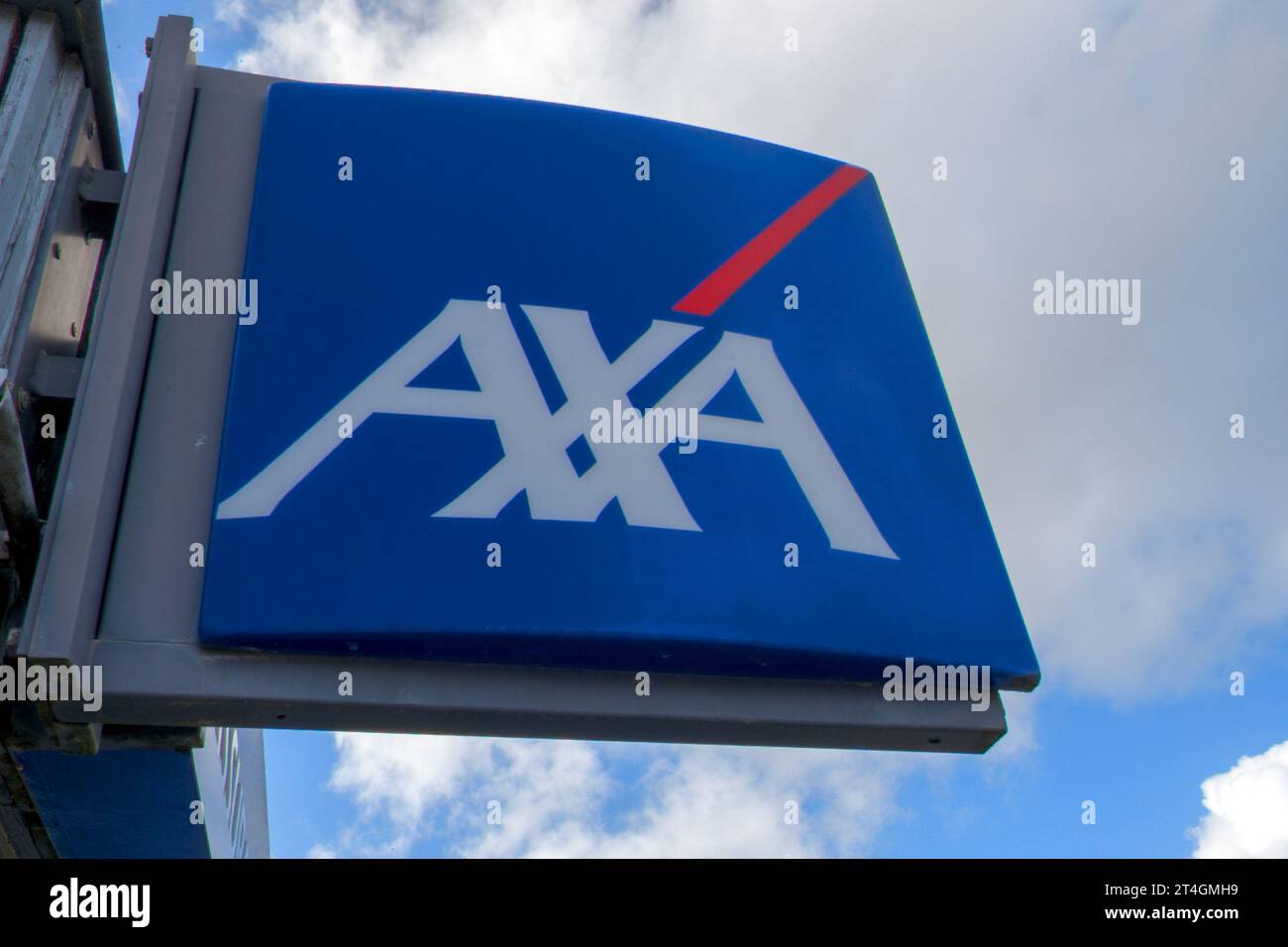 Bordeaux , France - 10 31 2023 : axa logo text chain brand sign facade ...