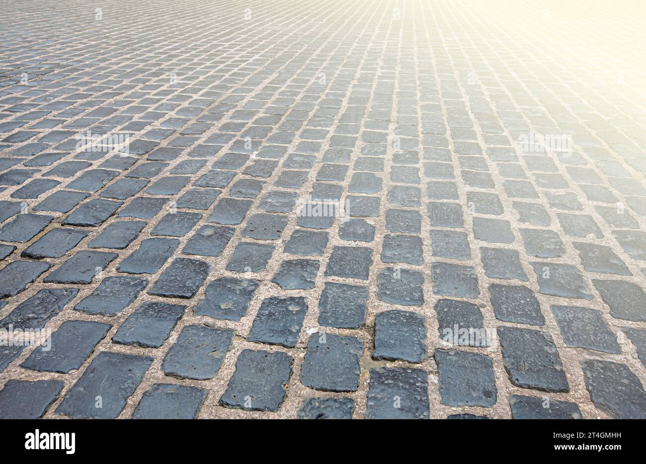 The surface is paved with road tiles of different sizes as texture ...