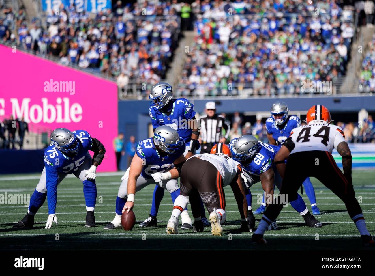 Seattle Seahawks guard Anthony Bradford (75), center Evan Brown (63 ...