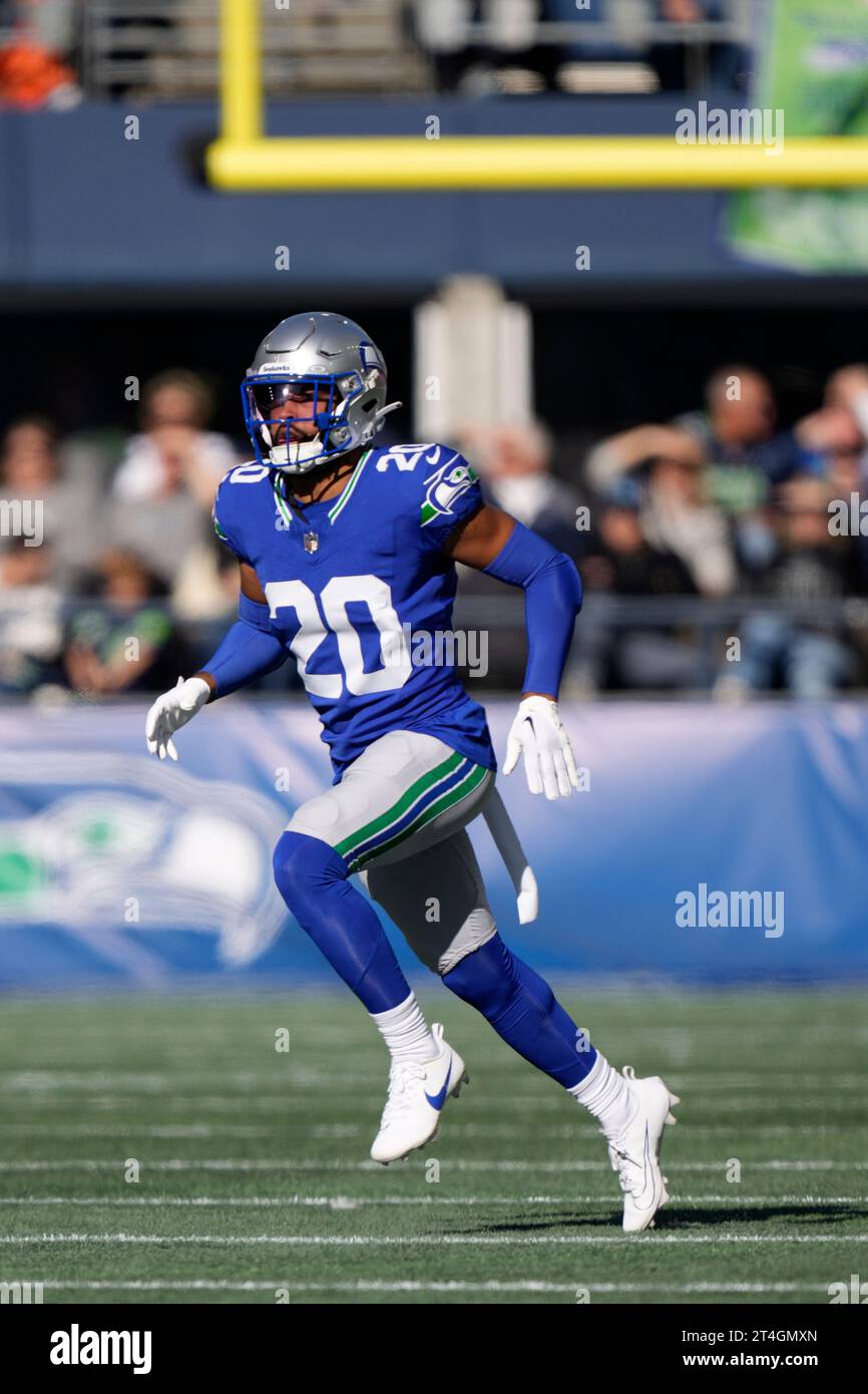 Seattle Seahawks safety Julian Love (20) runs during an NFL football ...
