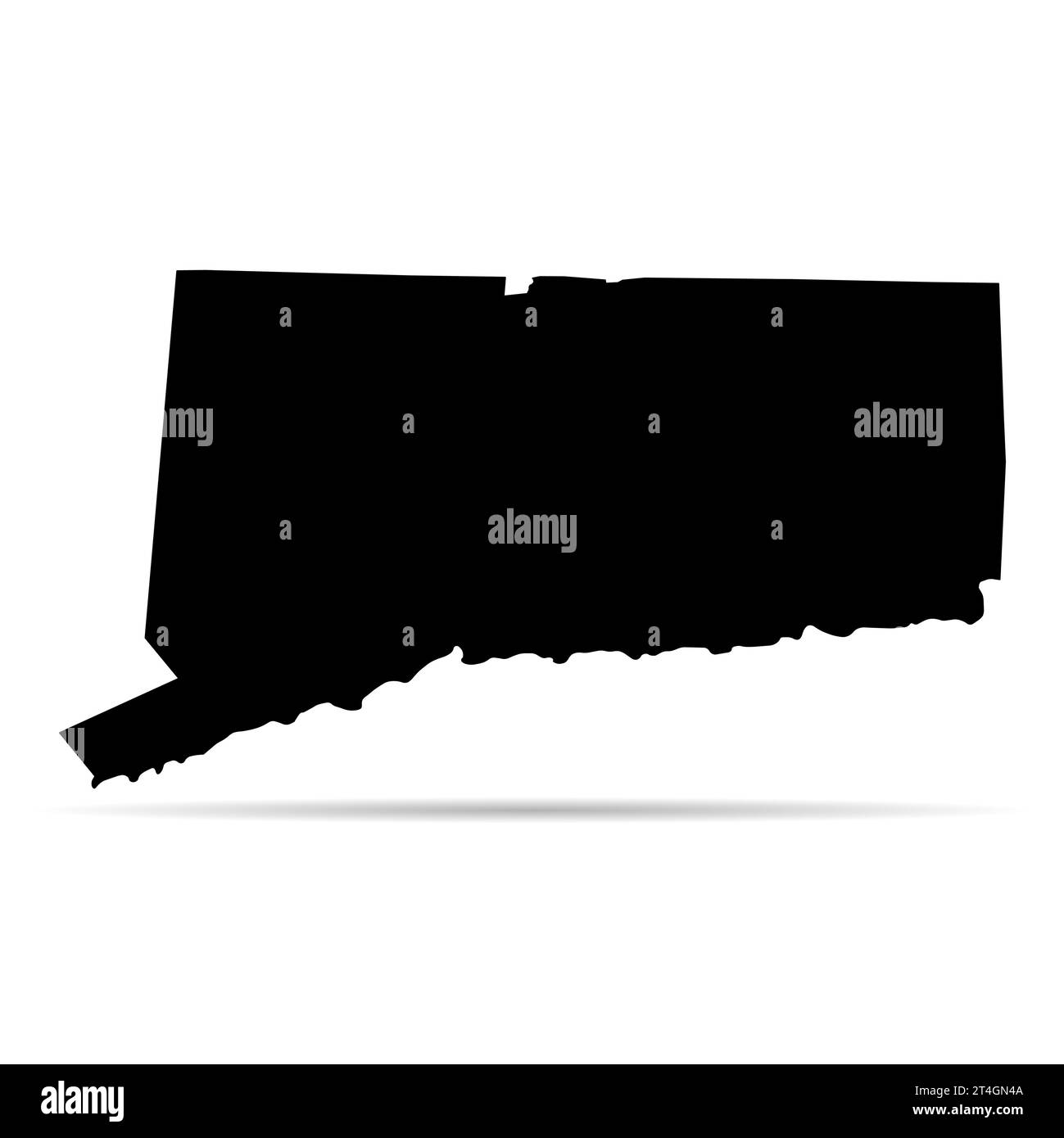 Connecticut map shape, united states of america. Flat concept icon ...