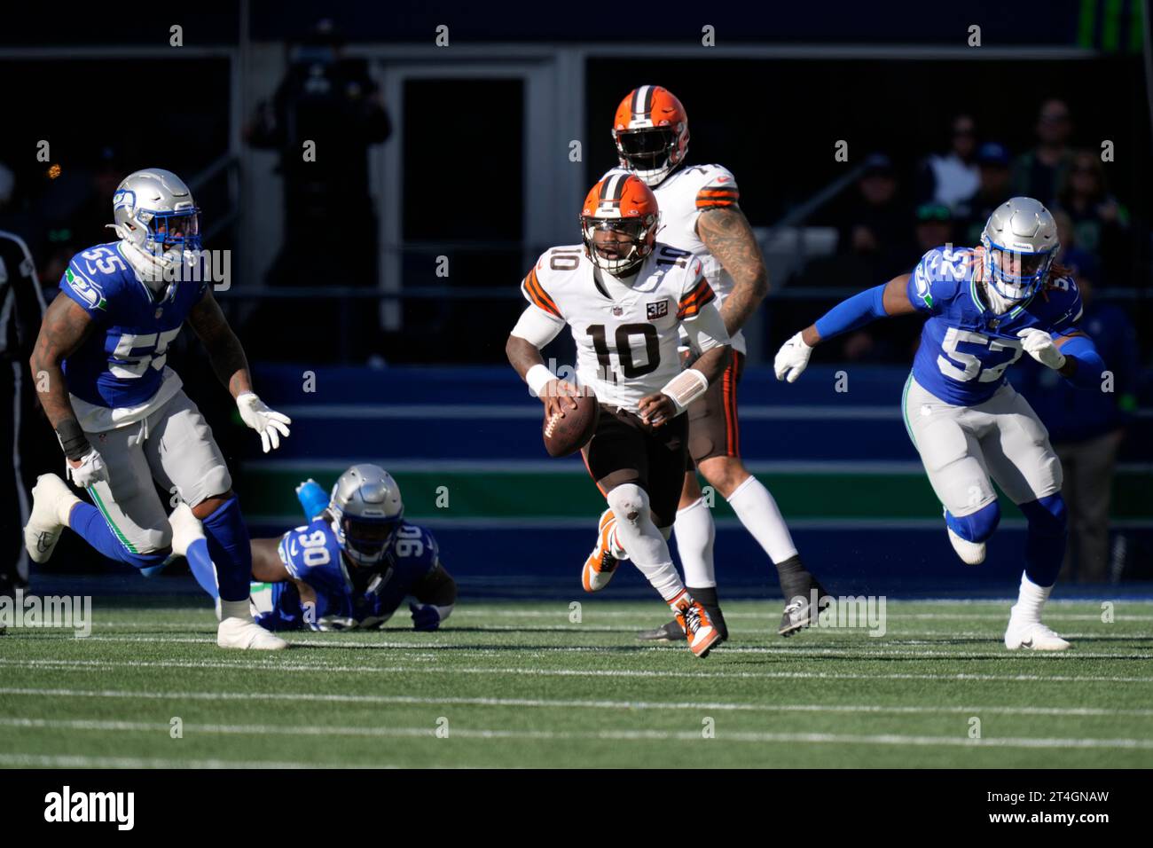 Cleveland Browns quarterback PJ Walker (10) runs with the ball during ...