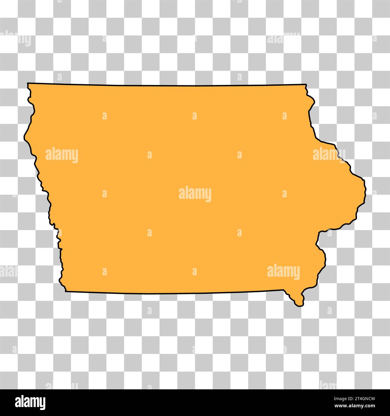 Iowa map shape, united states of america. Flat concept icon symbol ...