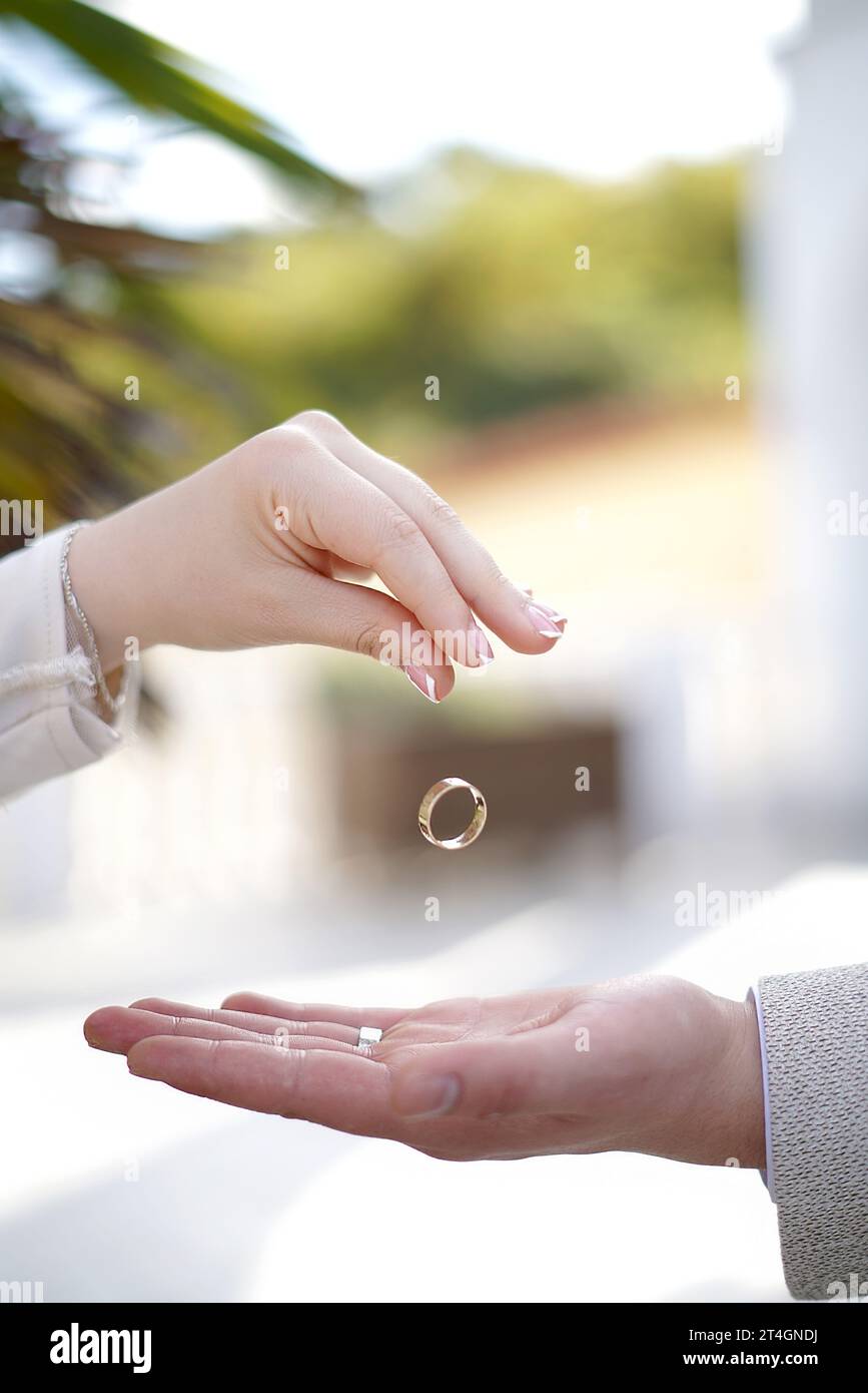 Marriage and divorce rings, she brings it back engagement ring Stock ...
