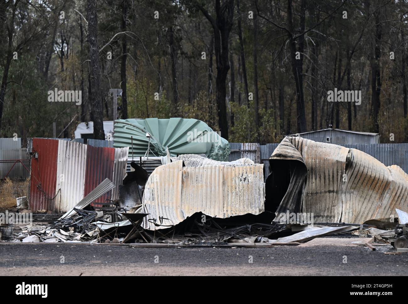 Australia. 31st Oct, 2023. A Property is seen after being destroyed by ...