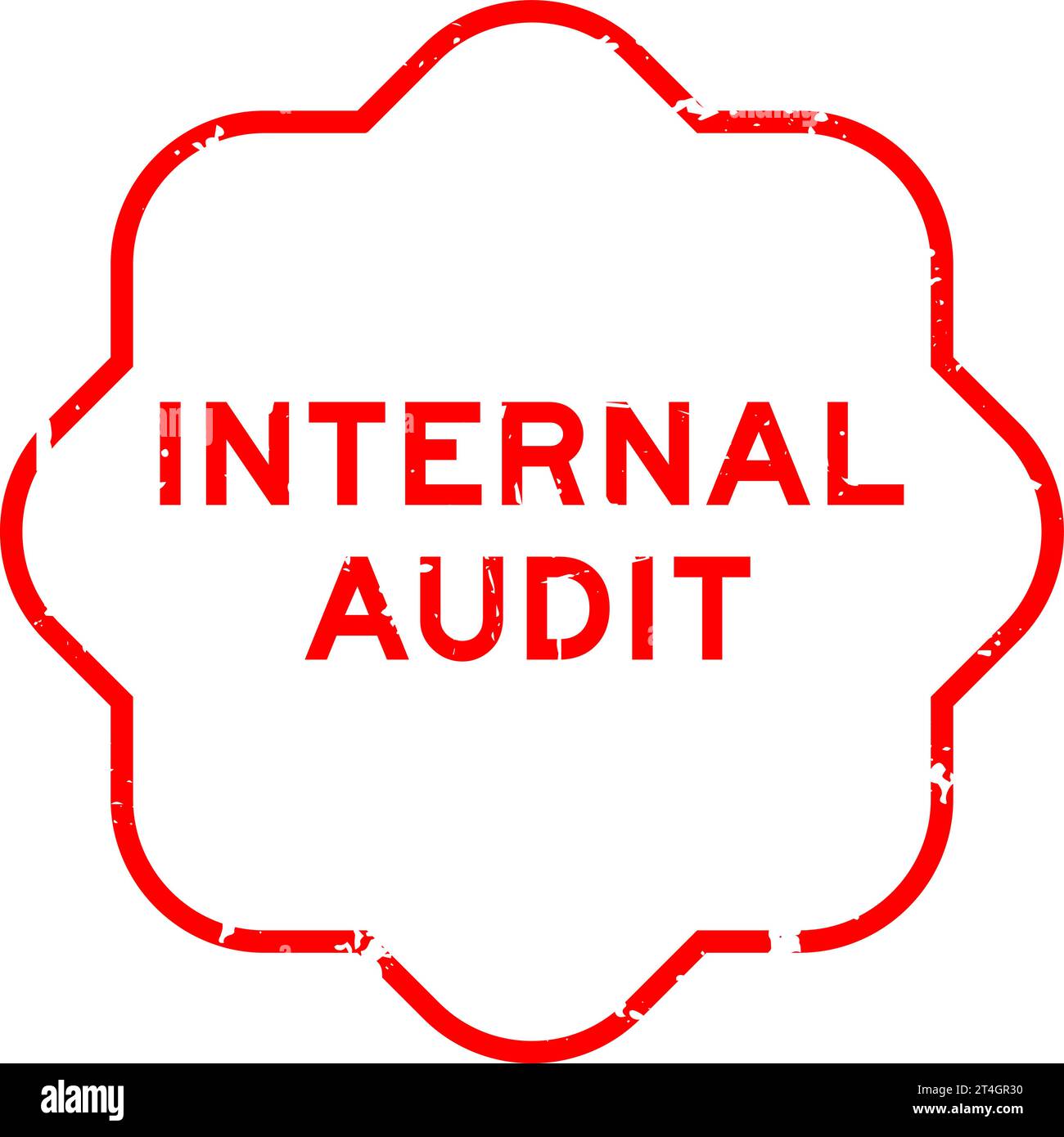 Grunge red internal audit word rubber seal stamp on white background ...