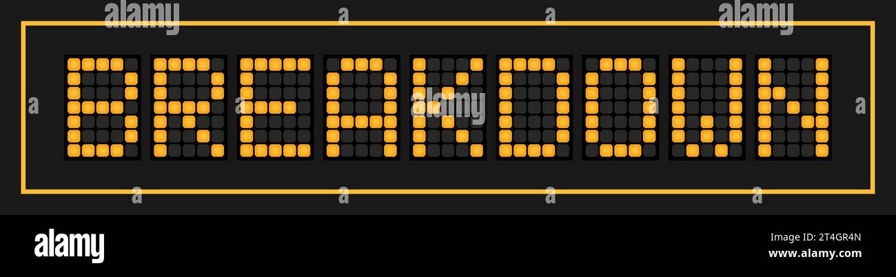 Orange color led banner in word breakdown on black background Stock ...