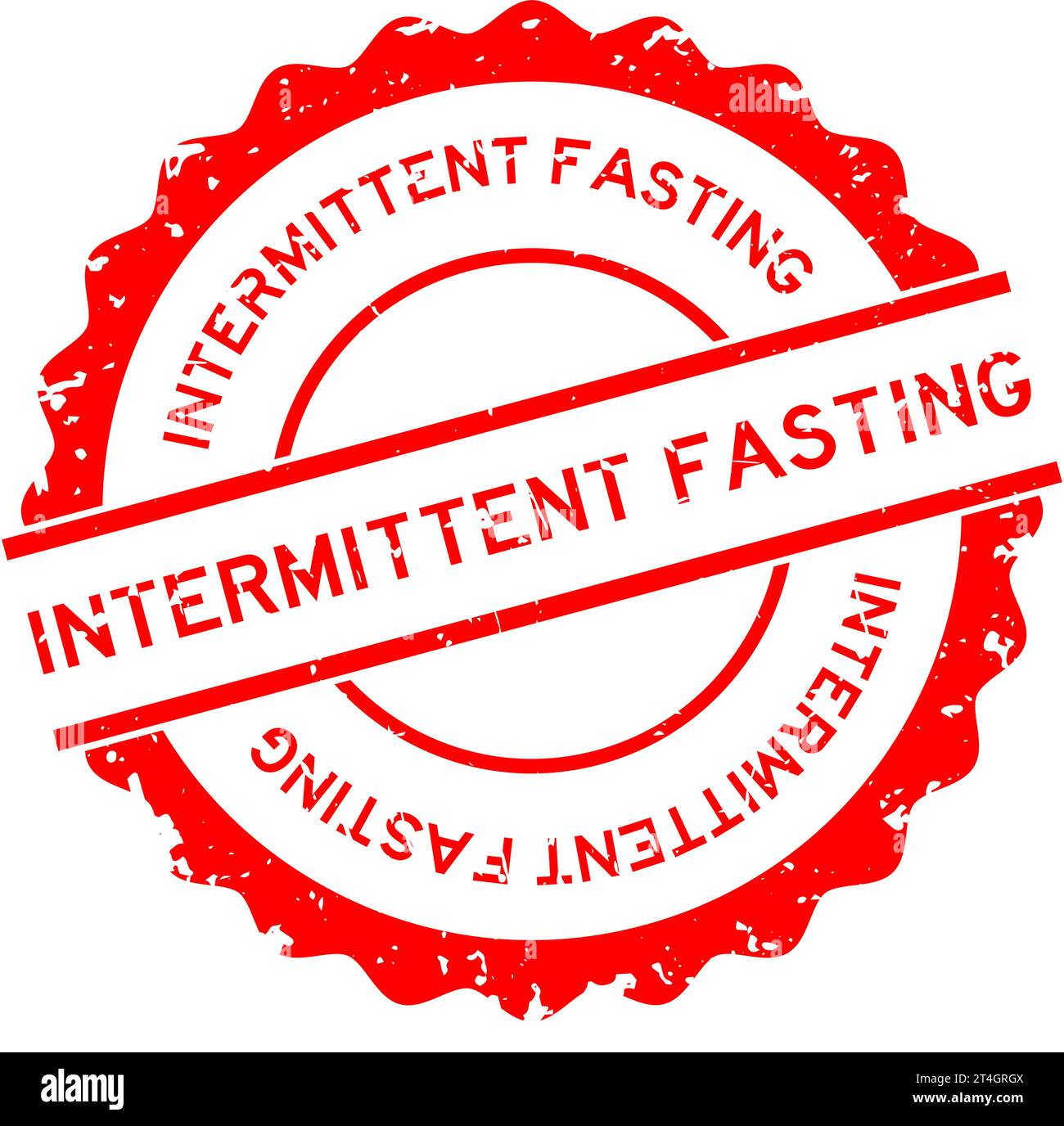 Grunge red intermittent fasting word round rubber seal stamp on white background Stock Vector ...