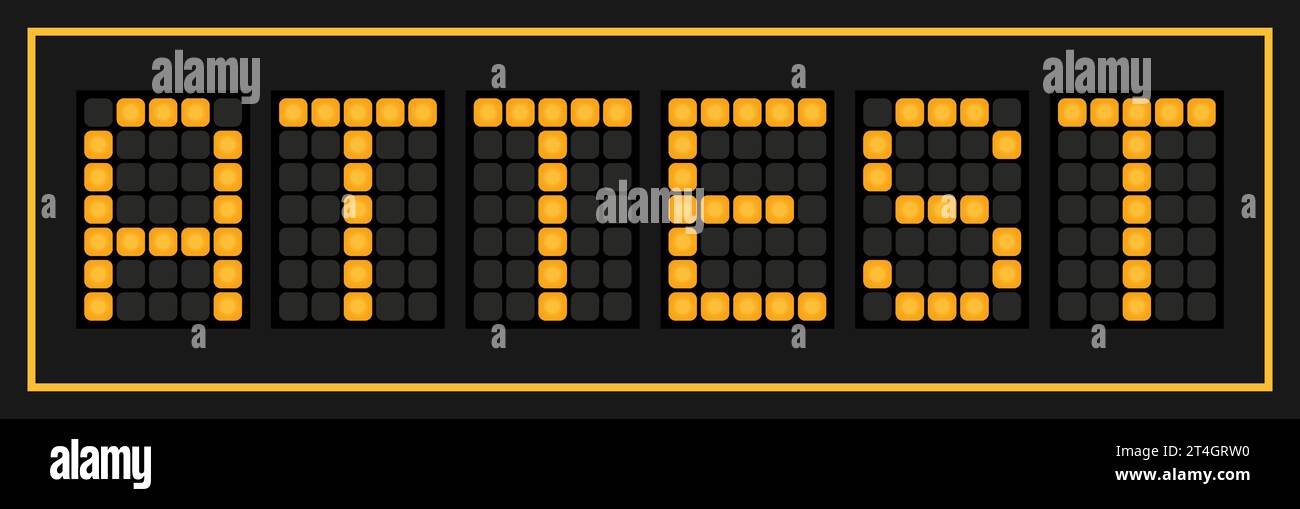 Orange color led banner in word attest on black background Stock Vector ...