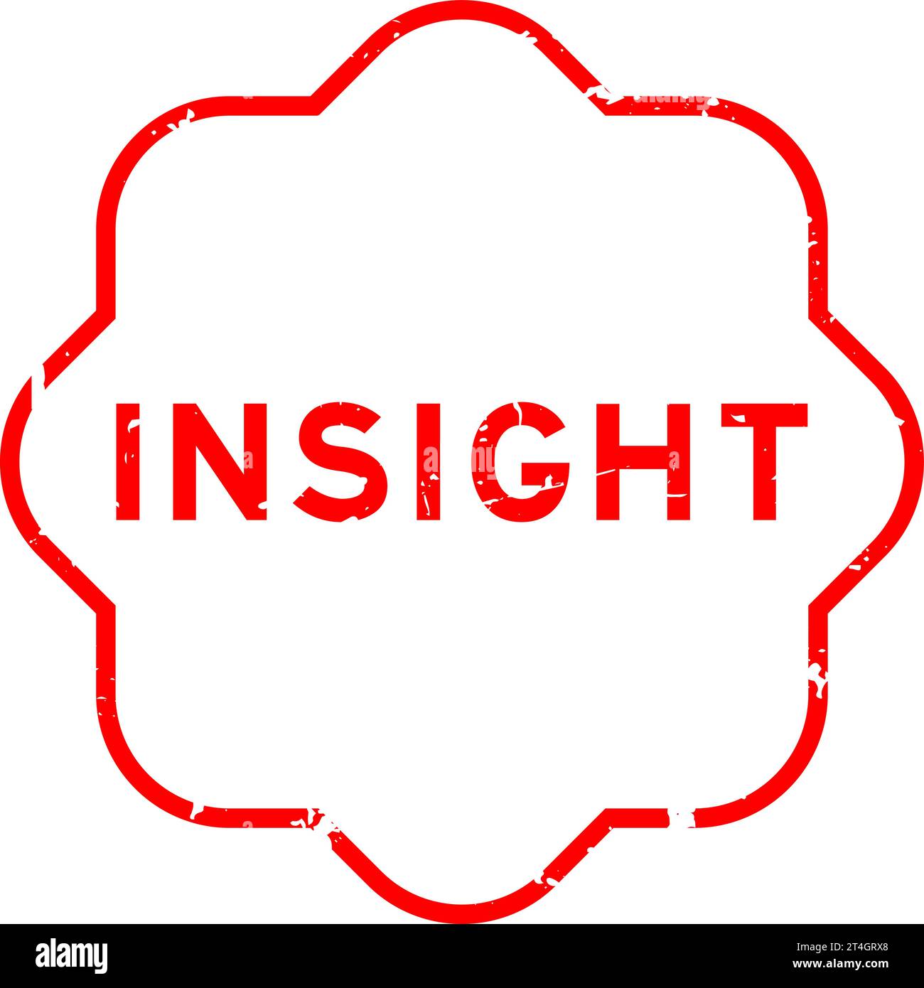 Grunge red insight word rubber seal stamp on white background Stock ...