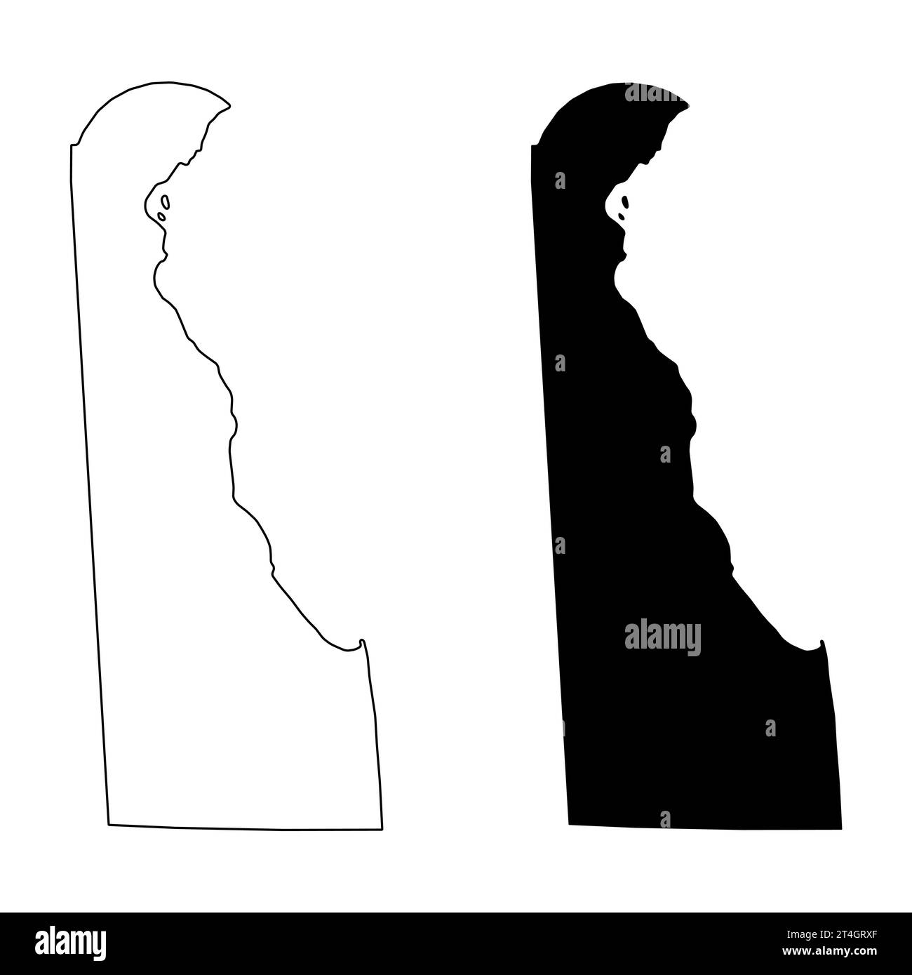 Set of Delaware map, united states of america. Flat concept icon vector ...