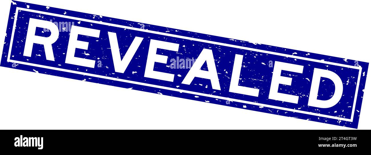 Grunge blue revealed word square rubber seal stamp on white background Stock Vector Image & Art ...